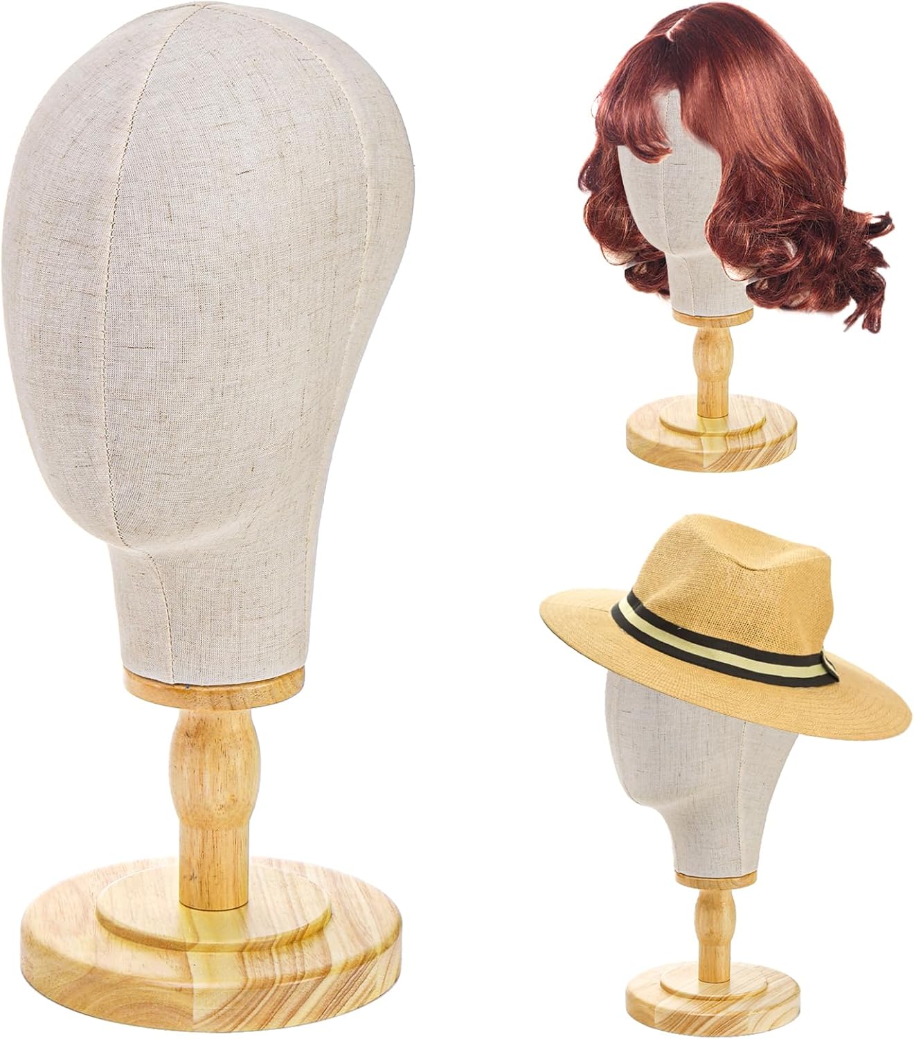 Amazon.com: Peohud 21 Inch Mannequin Head, Canvas Wig Head Stand with ...