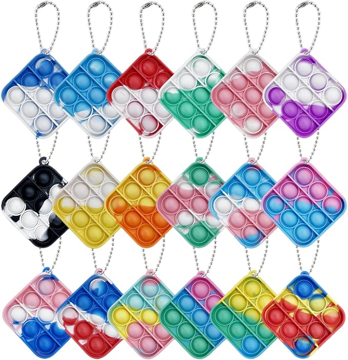 Steemjoey 18 Stück Pop Zappelspielzeug Mini Push Pop Fidget Spielzeug ...