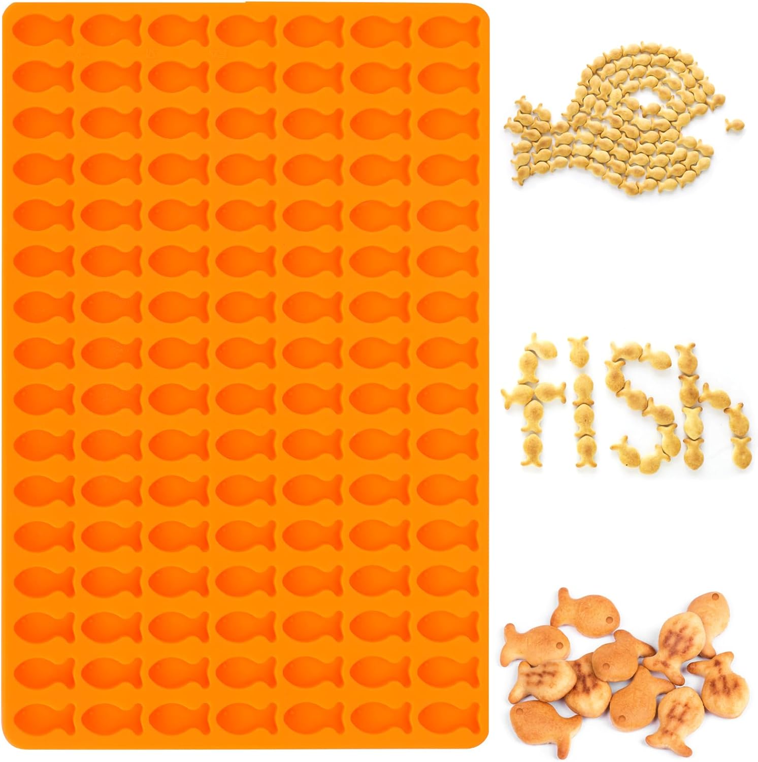 Amazon.com: AIERSA Silicone Goldfish Mold,112-Cavity Small Goldfish ...