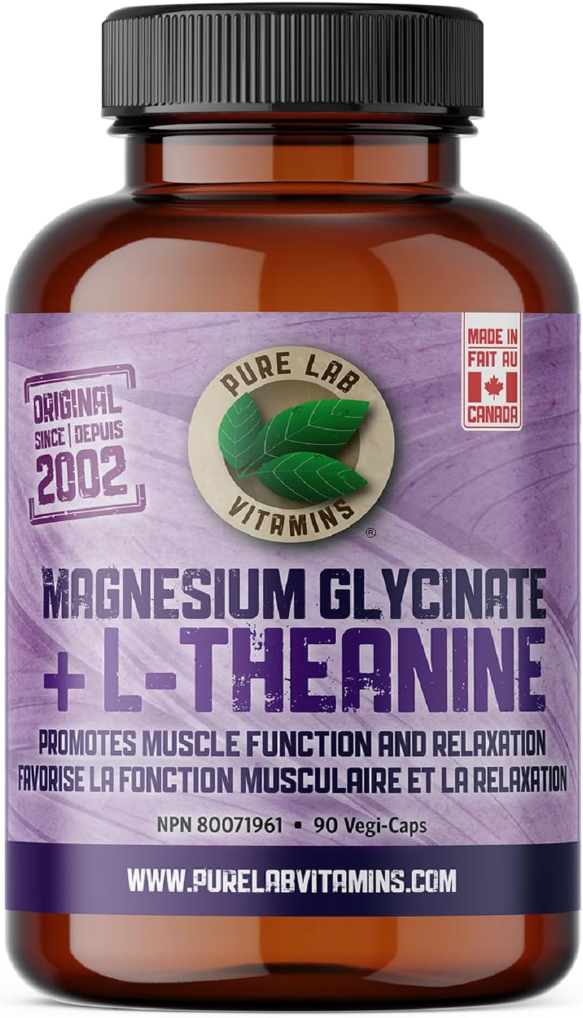 Pure Lab Vitamins Magnesium + L-Theanine | Promotes Muscle Function and ...