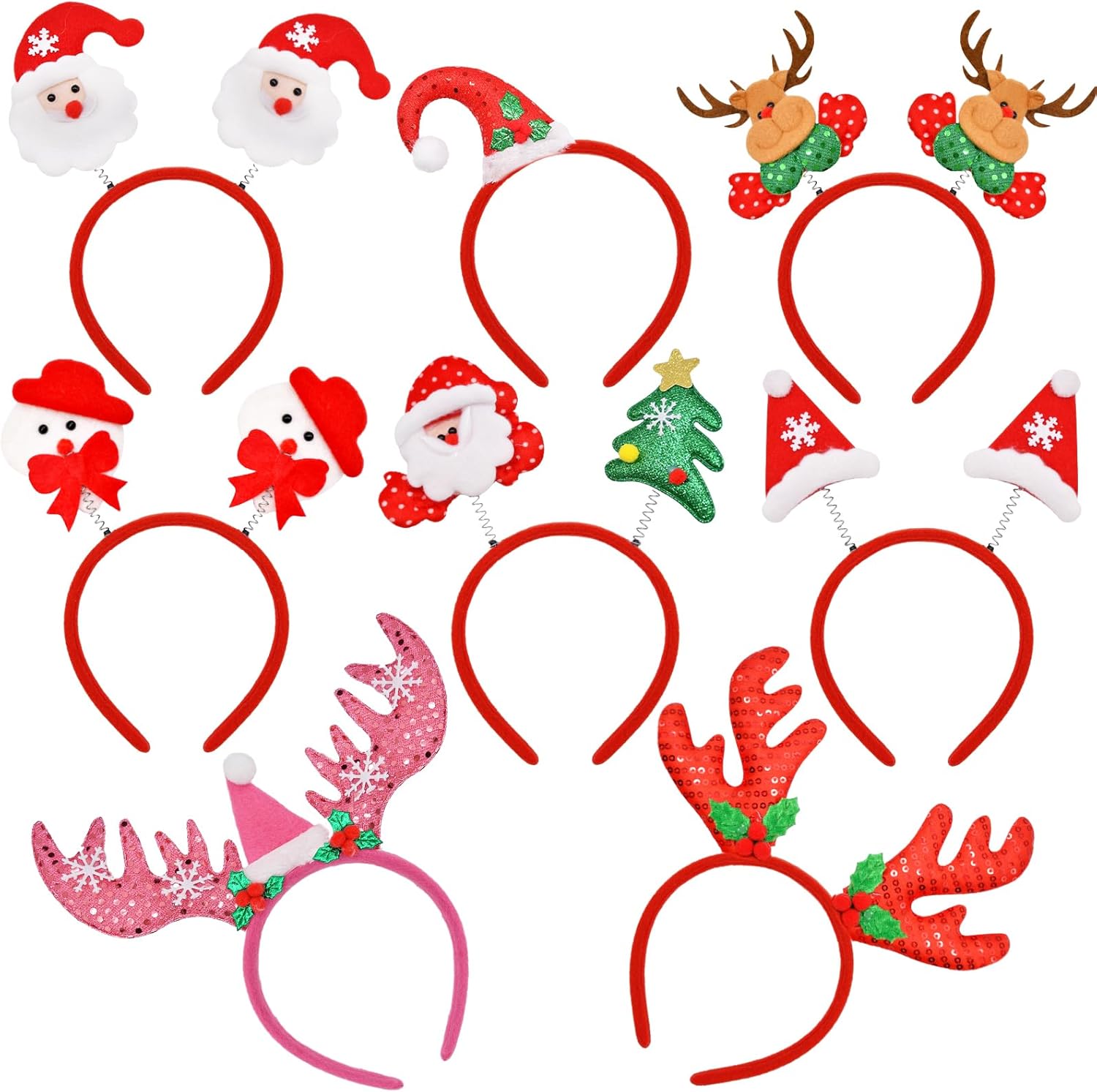 Amazon.com : SpinLaLa 8 Pieces Christmas Headbands for Women Girls ...