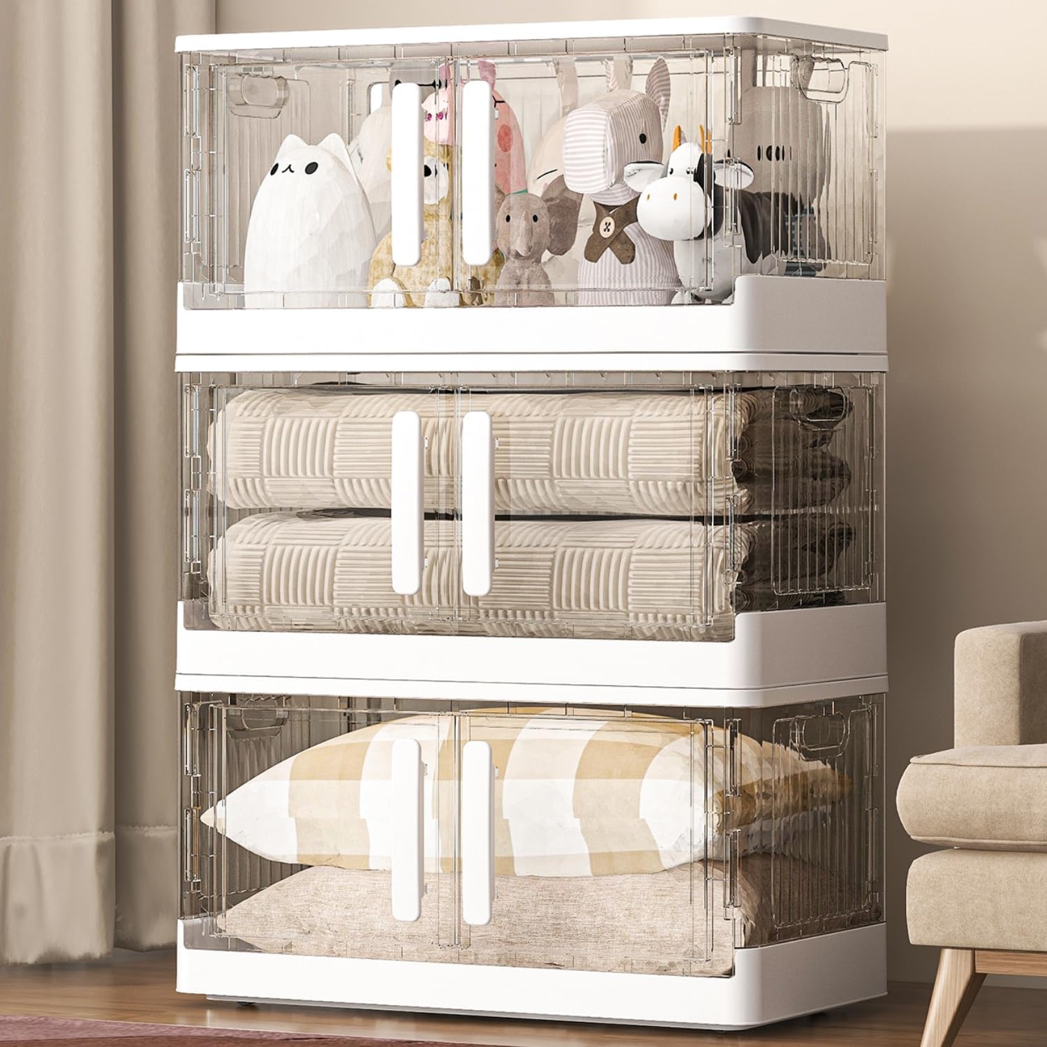 Amazon.com - Storage Bins with Lids, 21 Gal Collapsible Storage Bins ...