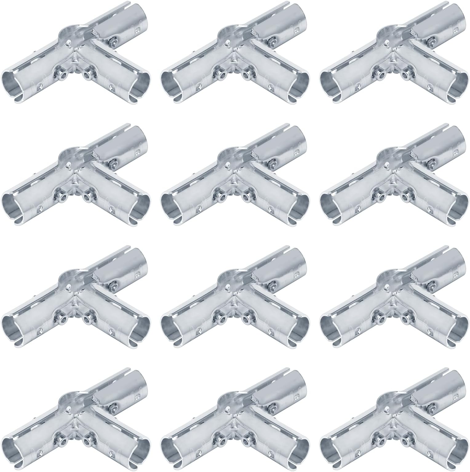 Amazon.com: eoere 12 Sets 4 Way Pipe Connector Metal Joint Clamp ...