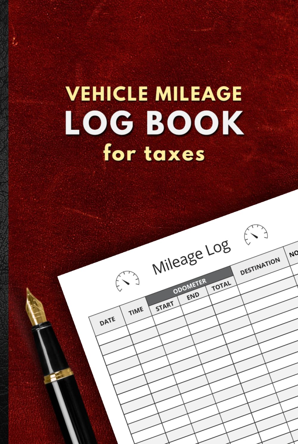 Mileage Log Book for Taxes: Daily Vehicle mileage Logbook for Business ...