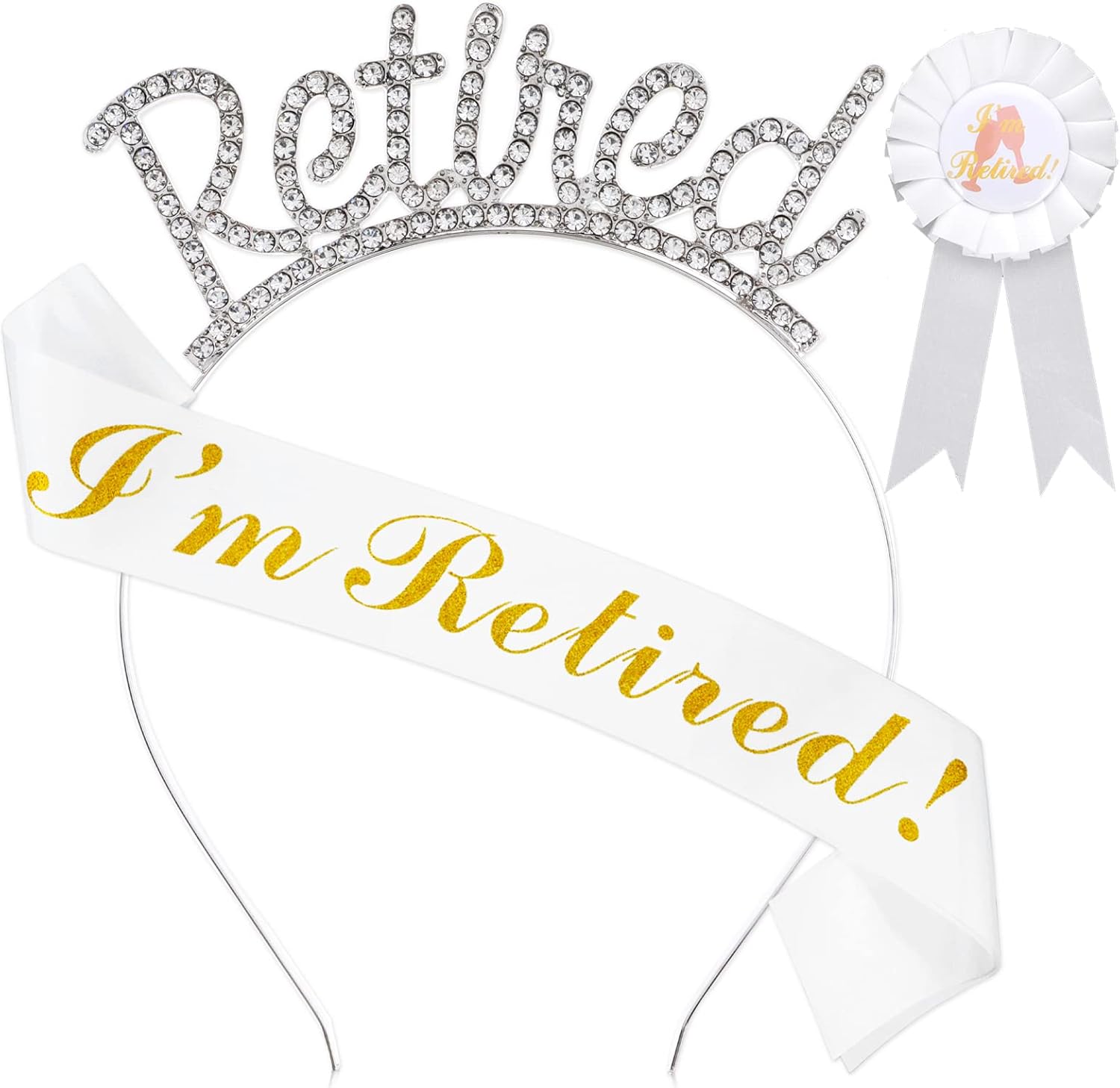Grevosea Retirement Sash and Tiara, Happy Retirement Sashs I'am Retired ...