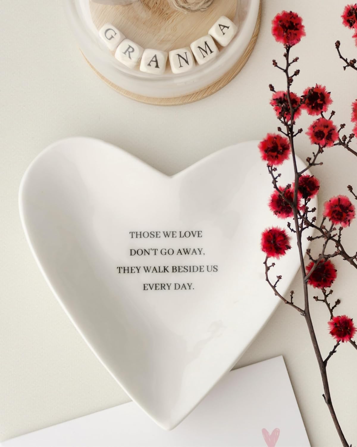 Amazon.com: PureRejuva Memorial Dish - Heart-Shaped Ceramic Bowl for ...