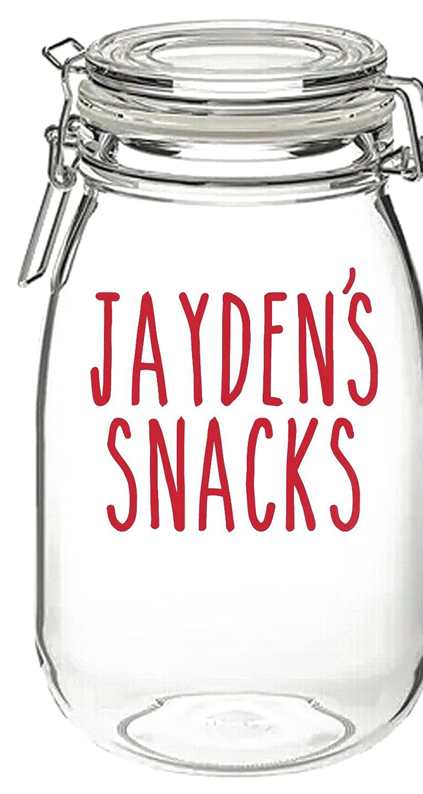 Personalised Snacks Vinyl Sticker Decal Transfer Label for Jar ...