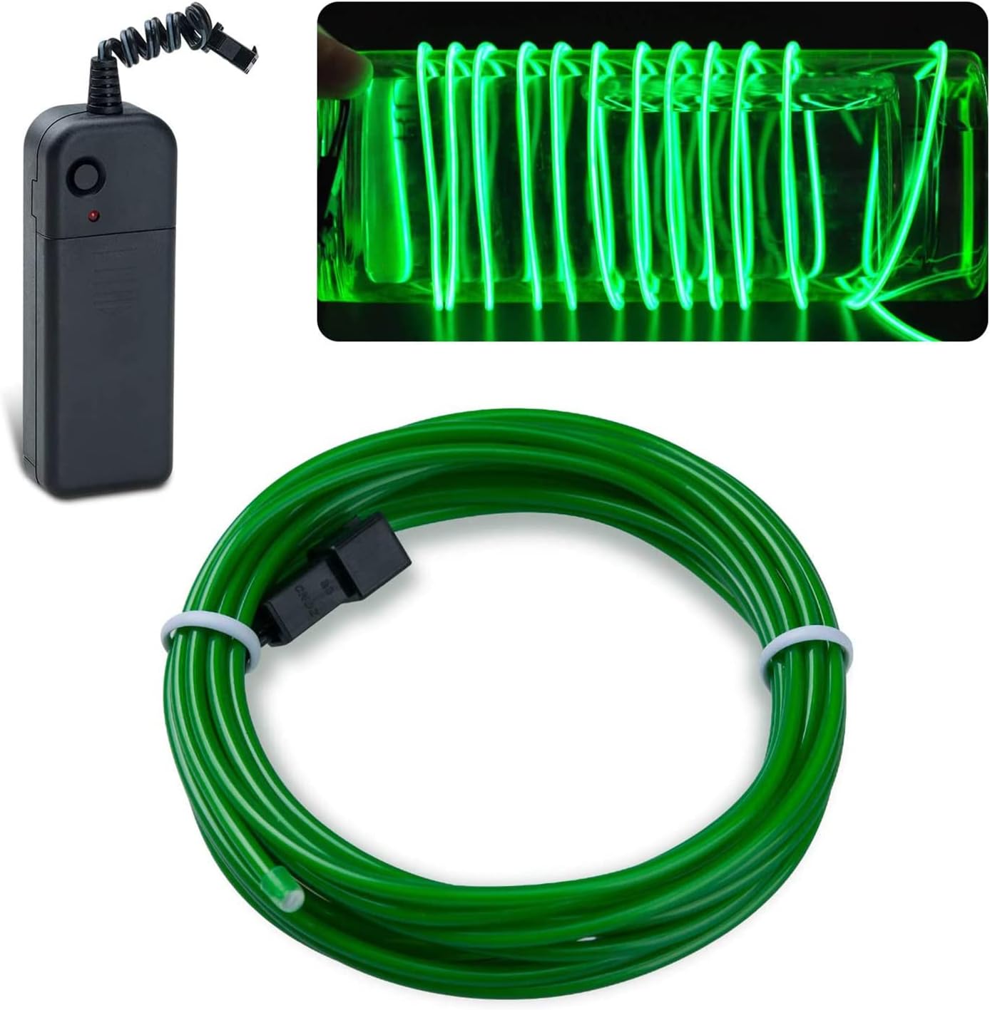 Amazon.com: lychee 9ft EL Wire Neon Glowing Strobing Electroluminescent ...