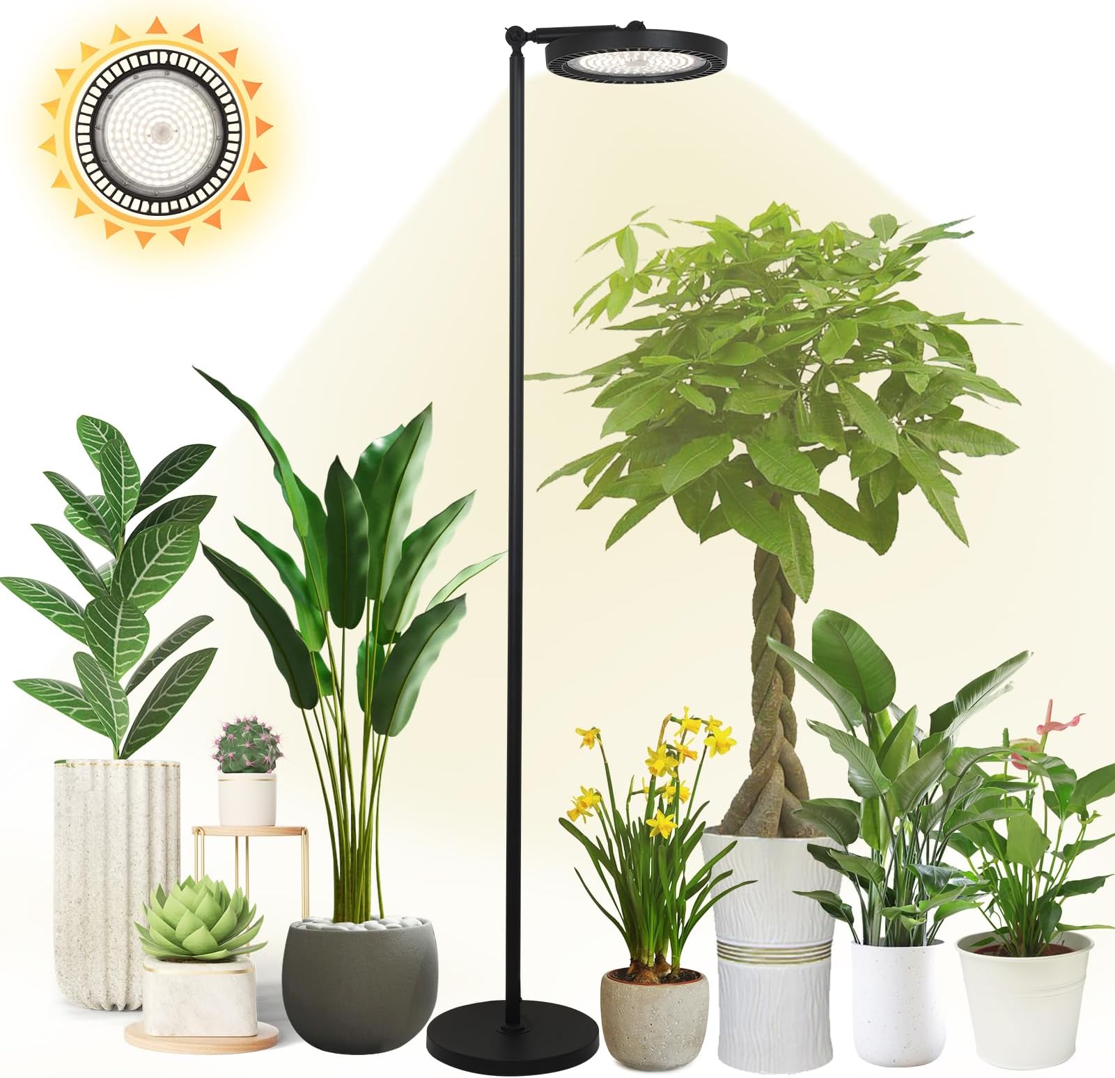 Pflanzenlampe LED Vollspektrum, 160cm Großes Grow Lampe für ...