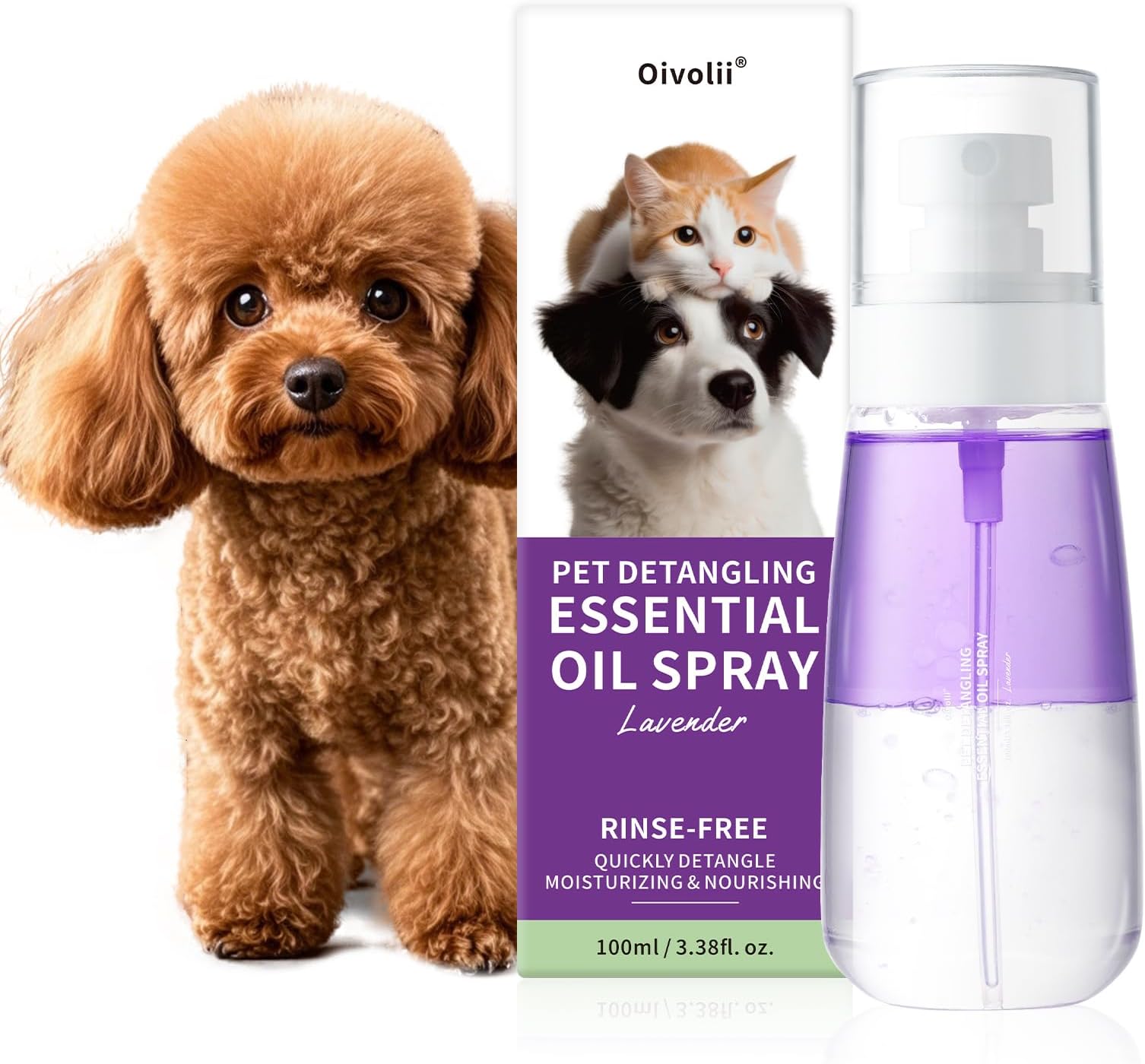 Amazon.com: Pet Detangler Spray - Leave in Conditioner for Dogs & Cats ...