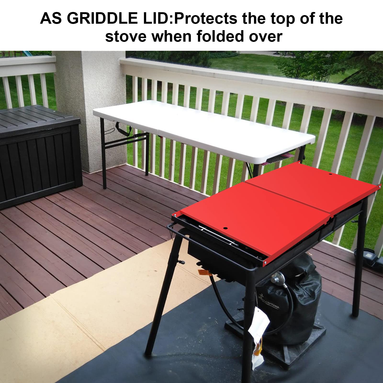 Folding Side Shelf Set for Camp Chef Explorer 2-Burners Stove,BBQ Grill ...