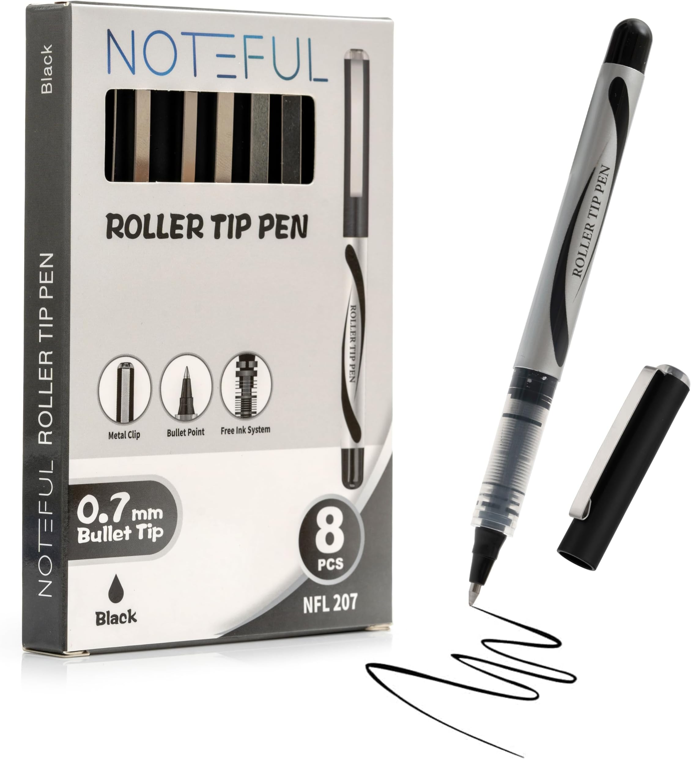 Amazon.com: NOTEFUL Liquid Ink Rollerball Pens, 0.7mm Medium Point Tip ...