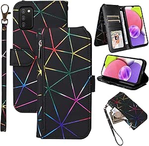 Amazon.com: Furiet Wallet Case for Samsung Galaxy A03s US Version 5G 2022 with Wrist Strap, 9 ...