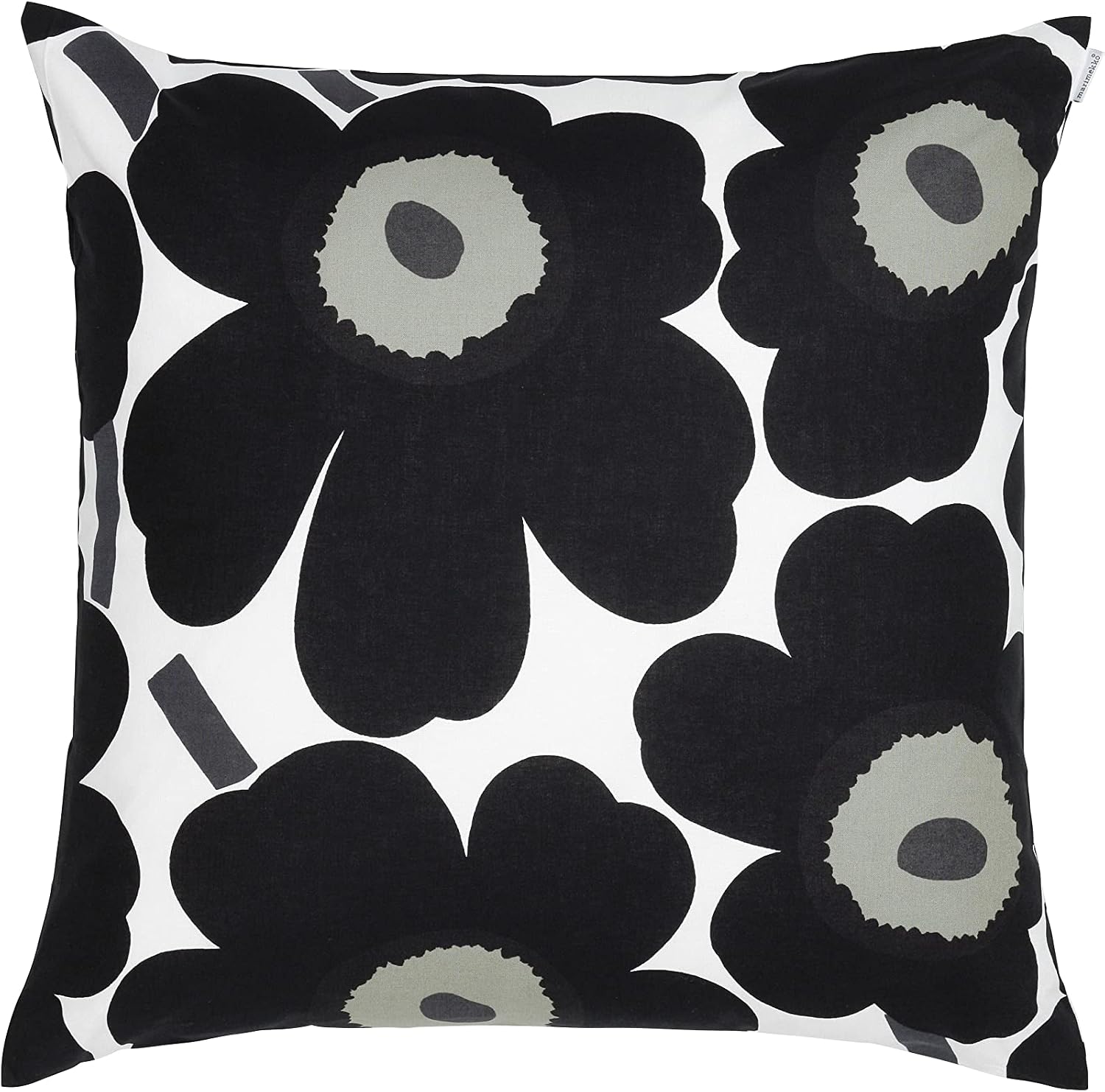 Amazon.com: MARIMEKKO - Pieni Unikko Cotton Pillow Cover (Black Poppy ...