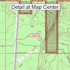 Amazon.com : USGS Topographic Quadrangle Map - Chemult, Oregon (Folded ...