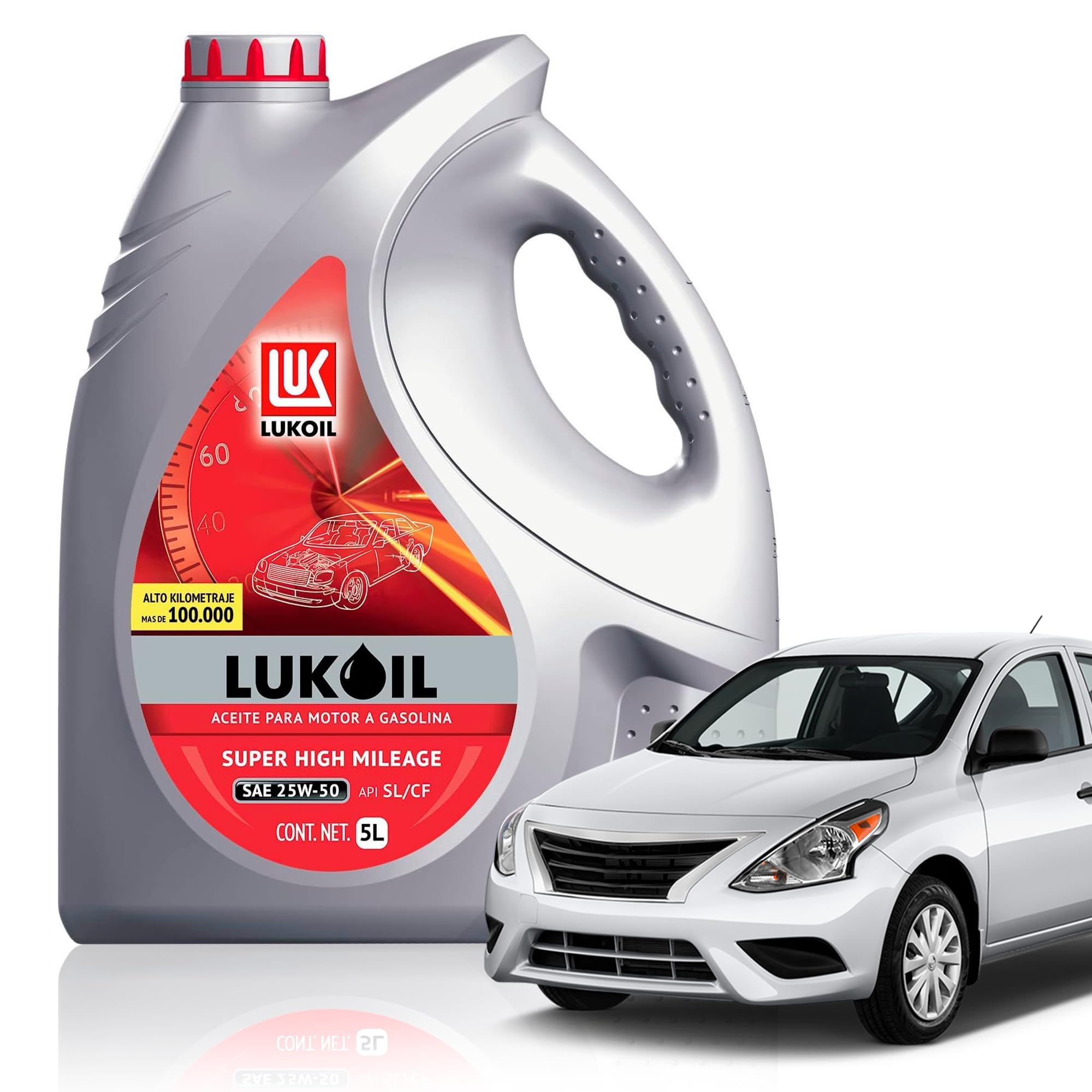 Aceite Multigrado 25W-50 | Aceite para motor Lukoil super high mileage ...