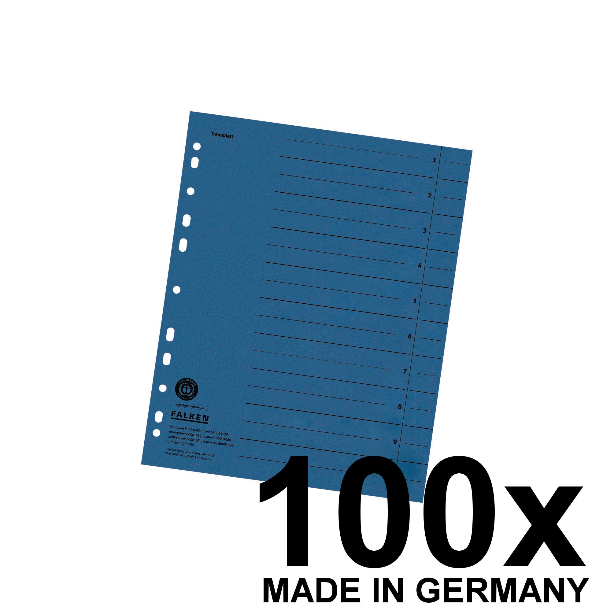 Snapklik.com : Original Falken 100 Pack Of Dividers Made In Germany ...