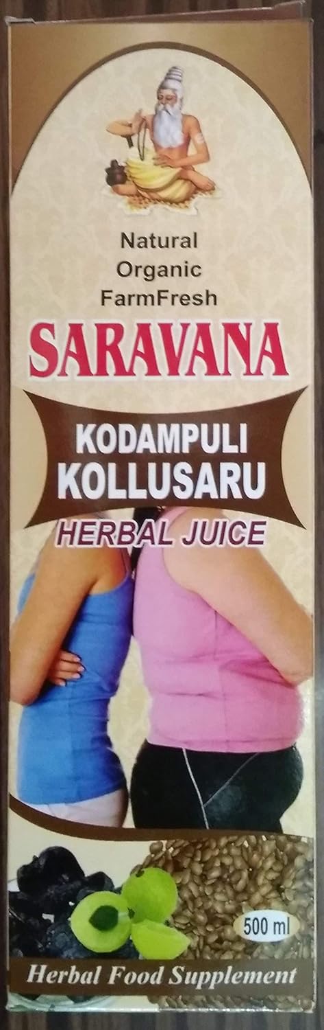 SARAVANA GAMBODGE HORSEGRAM Herbal Juice( KODAMPULI KOLLUSARU) 500 ml ...
