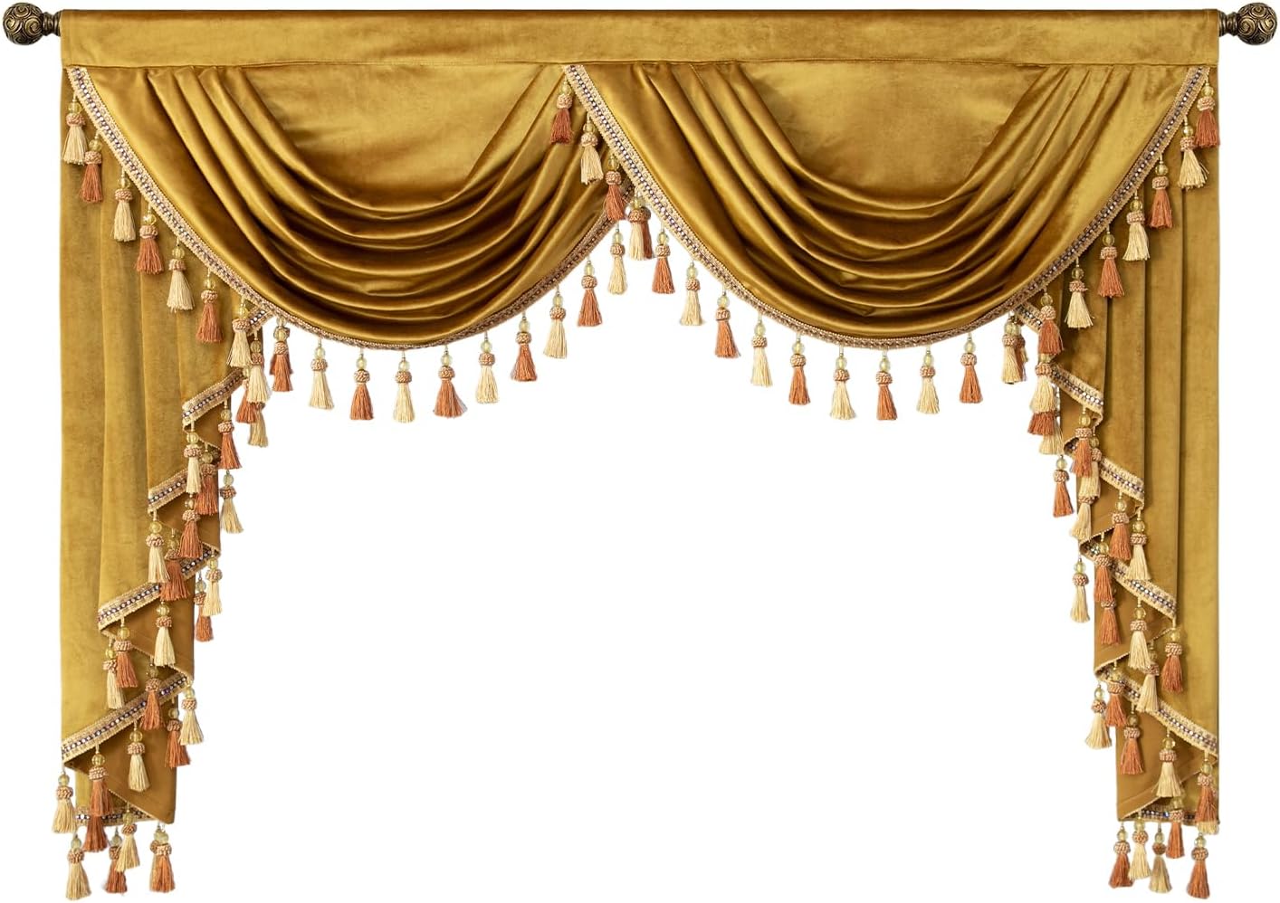 Amazon.com: VOGOL Yellow Waterfall Valances for Farmhouse, Light ...