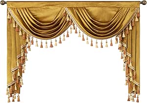 Amazon.com: VOGOL Yellow Waterfall Valances for Farmhouse, Light ...