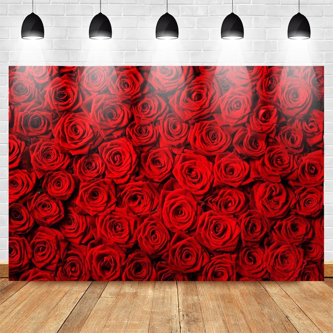 Amazon.com : Avezano Valentine's Day Backdrop Rose Flower Wall Photo ...