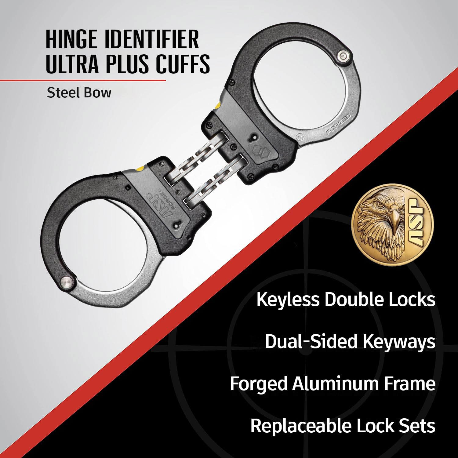 Snapklik.com : Identifier Ultra Plus Hinged Handcuffs, Double-Locking ...