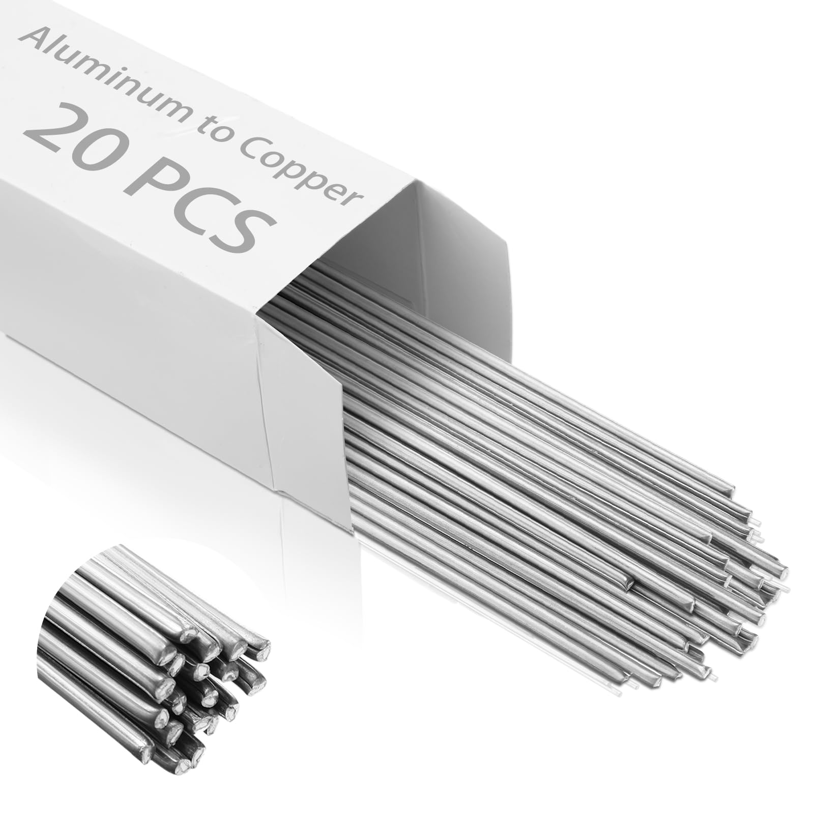 Hicarer 20 Pcs 7.87 Inches Aluminum to Copper Brazing Rods Copper ...