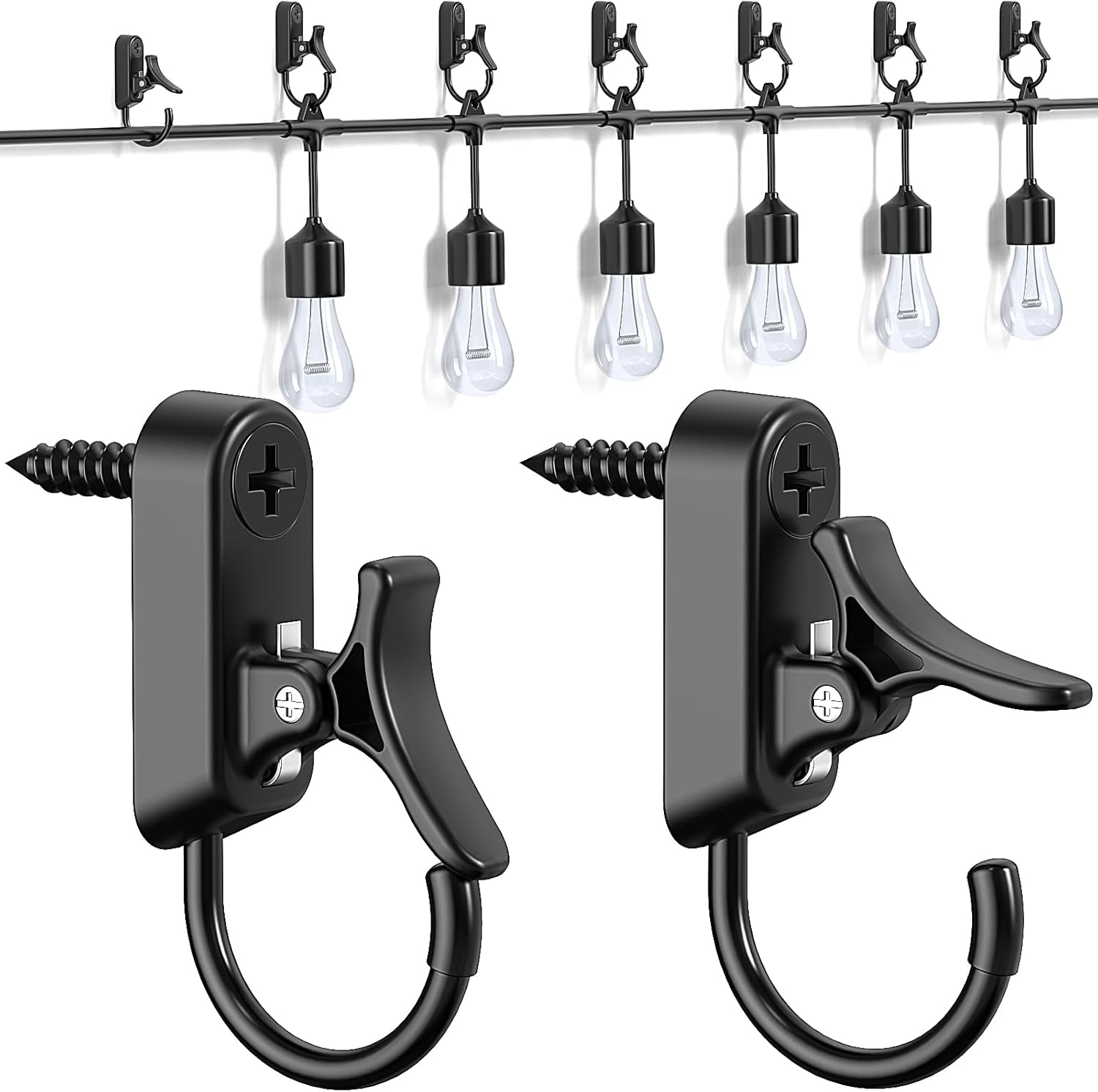Amazon.com: Lewufe 20 PCS Light Hanger Hooks, Screw Hooks for Hanging ...