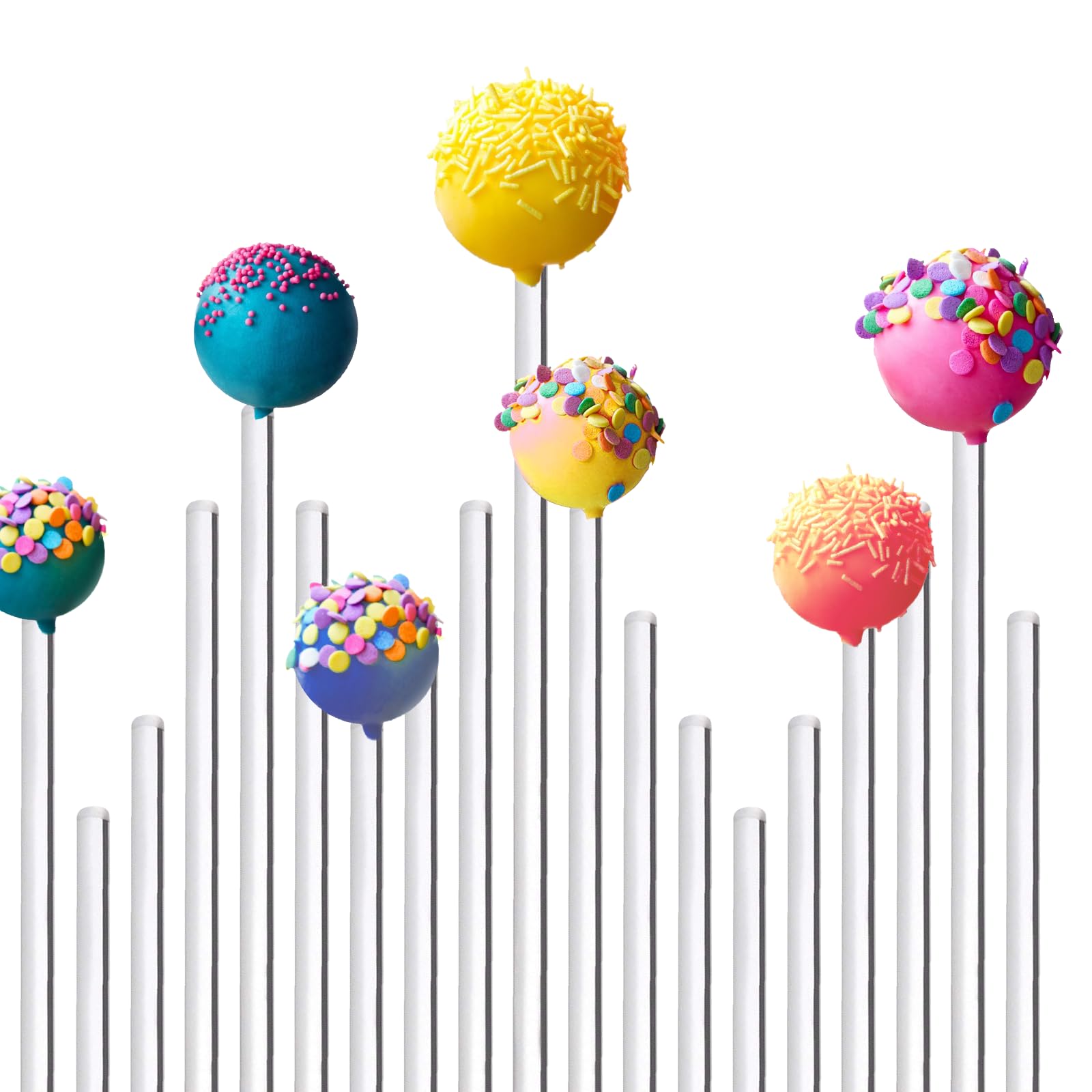 Snapklik.com : Ciwenkai-300-pcs-6-Inch Clear Acrylic Lollipop Sticks ...