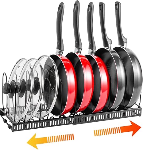 Amazon.com: YUMPION Pot Organizer Rack for Cabinet, Expandable Pot ...