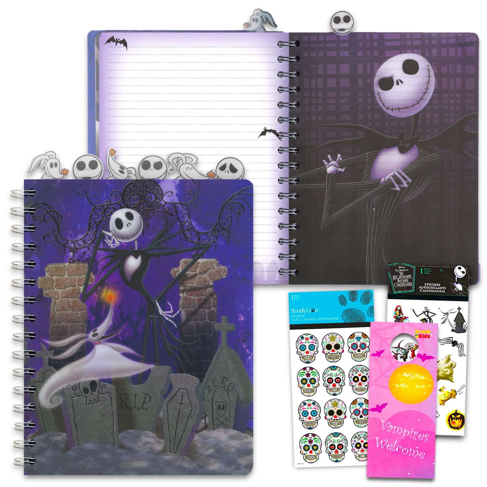 Nightmare Before Christmas Journal Set - Bundle with Jack Skellington ...