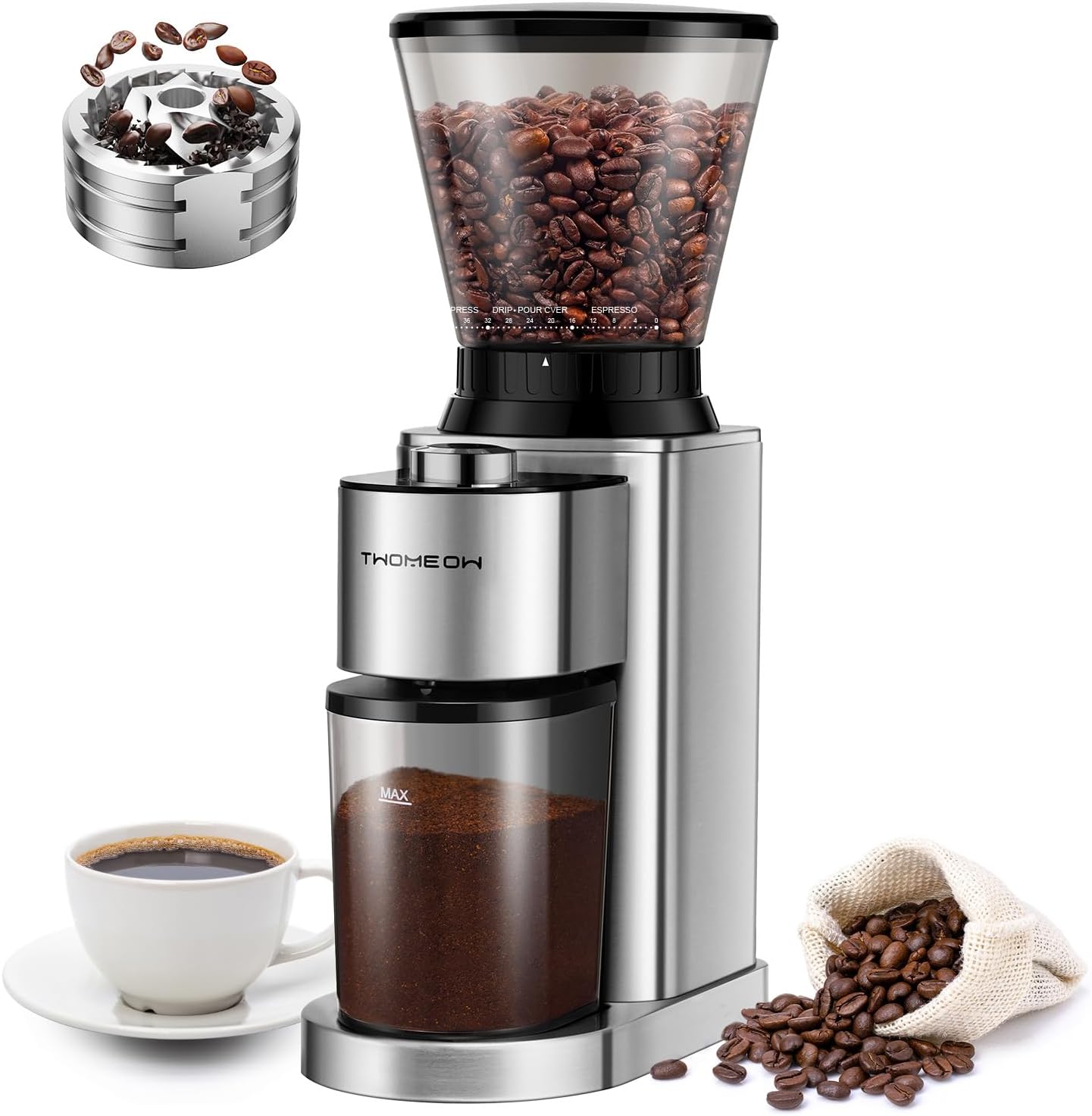 Amazon.com: CUISINART Coffee Grinder, Electric Burr One-Touch Automatic ...