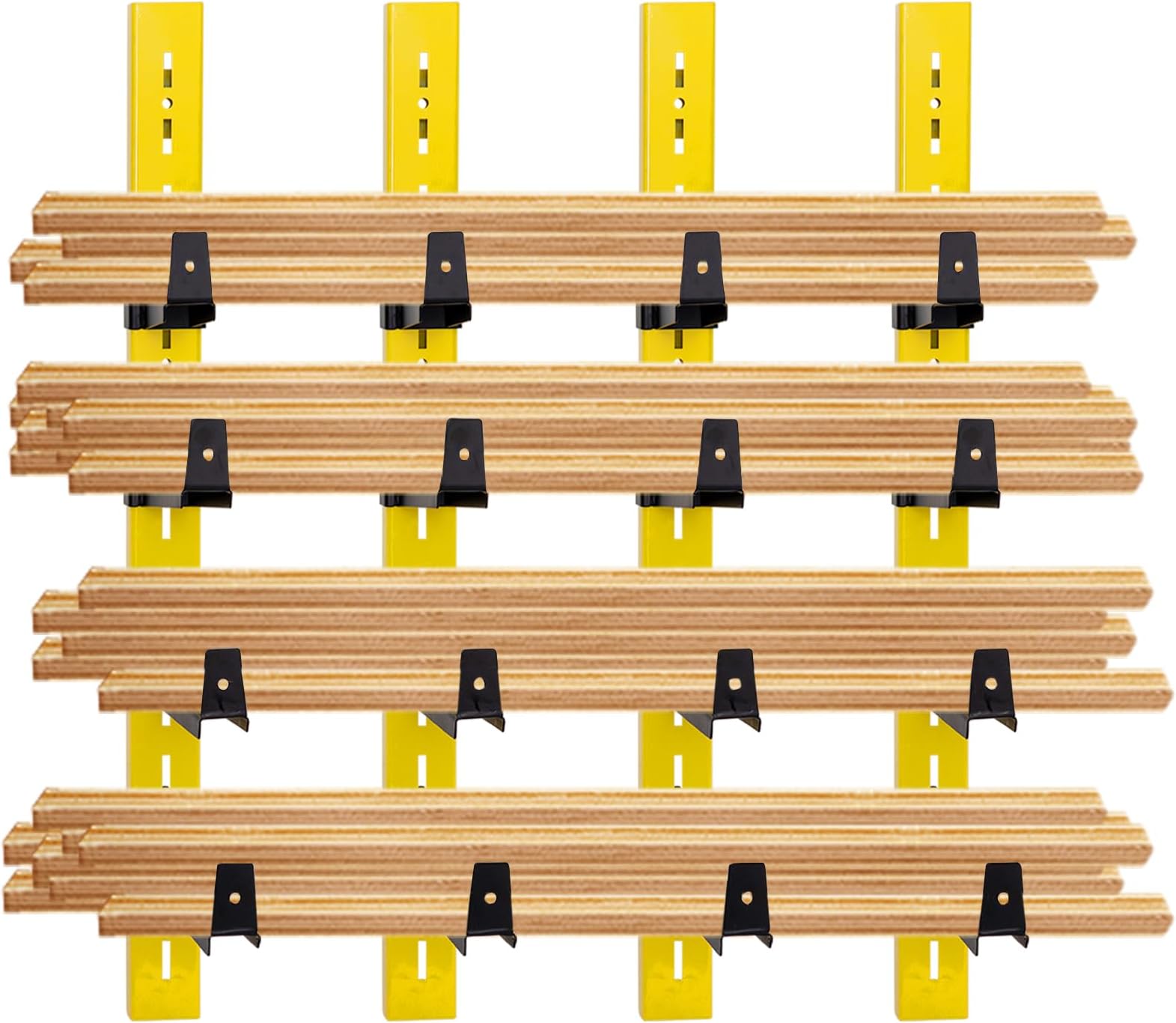 Amazon.com: biosp 4-Tier Wall Mount Lumber Storage Rack, Heavy Duty ...