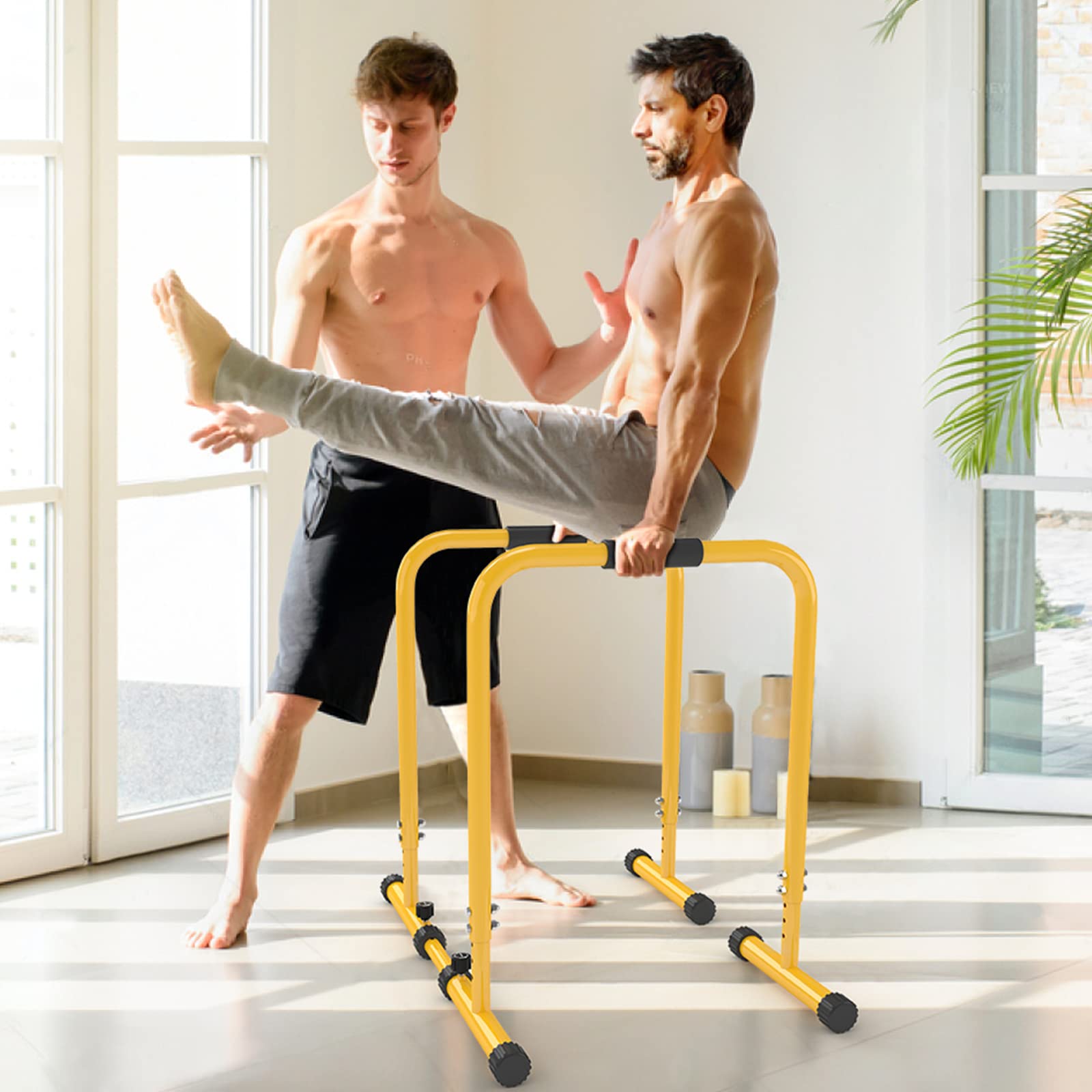 Buy Dip Bar Training Station 550lbs Dip Stand Station Fitness Bar Heavy ...