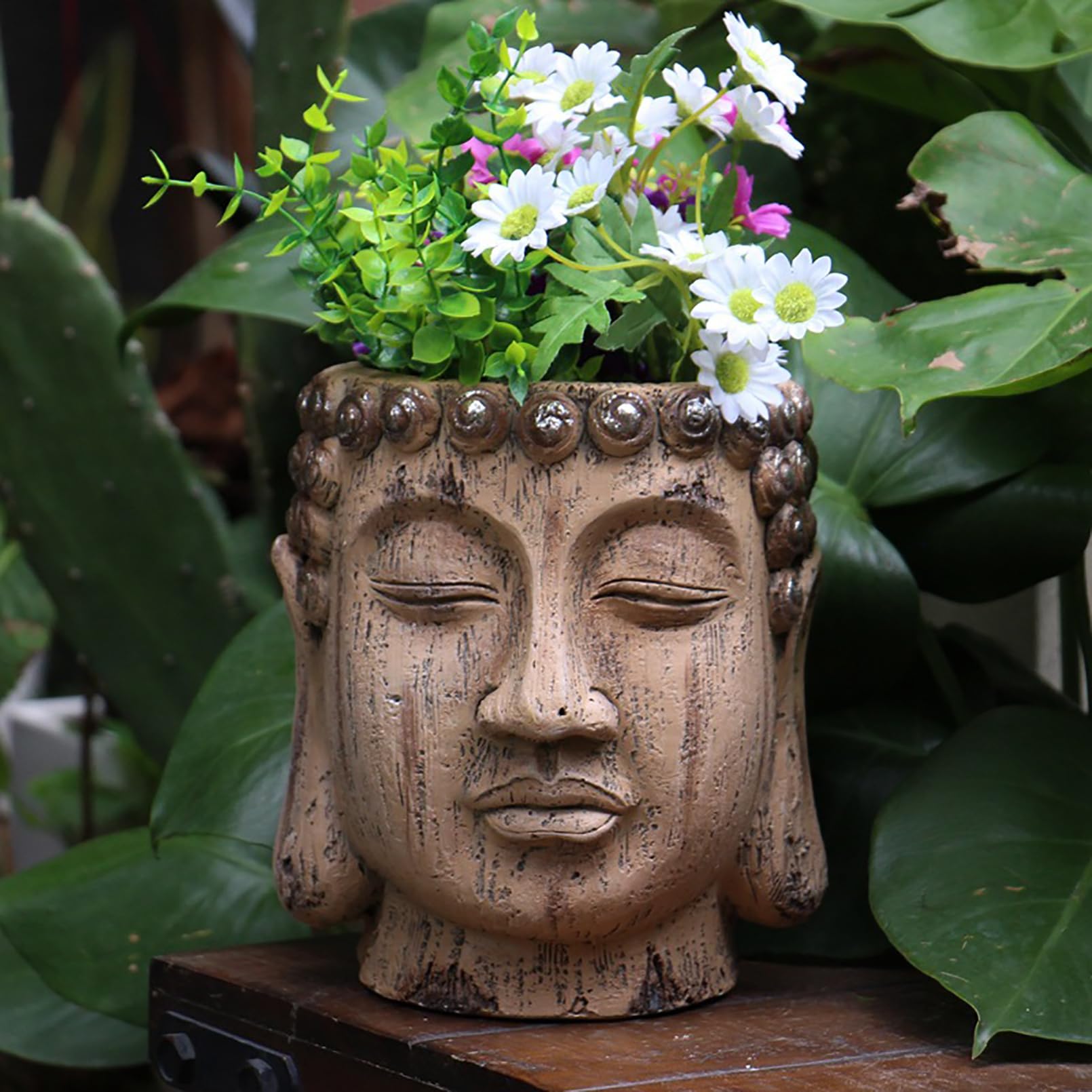 Buddha Pot Buddha Face Planter Pot With Drainage Makers India