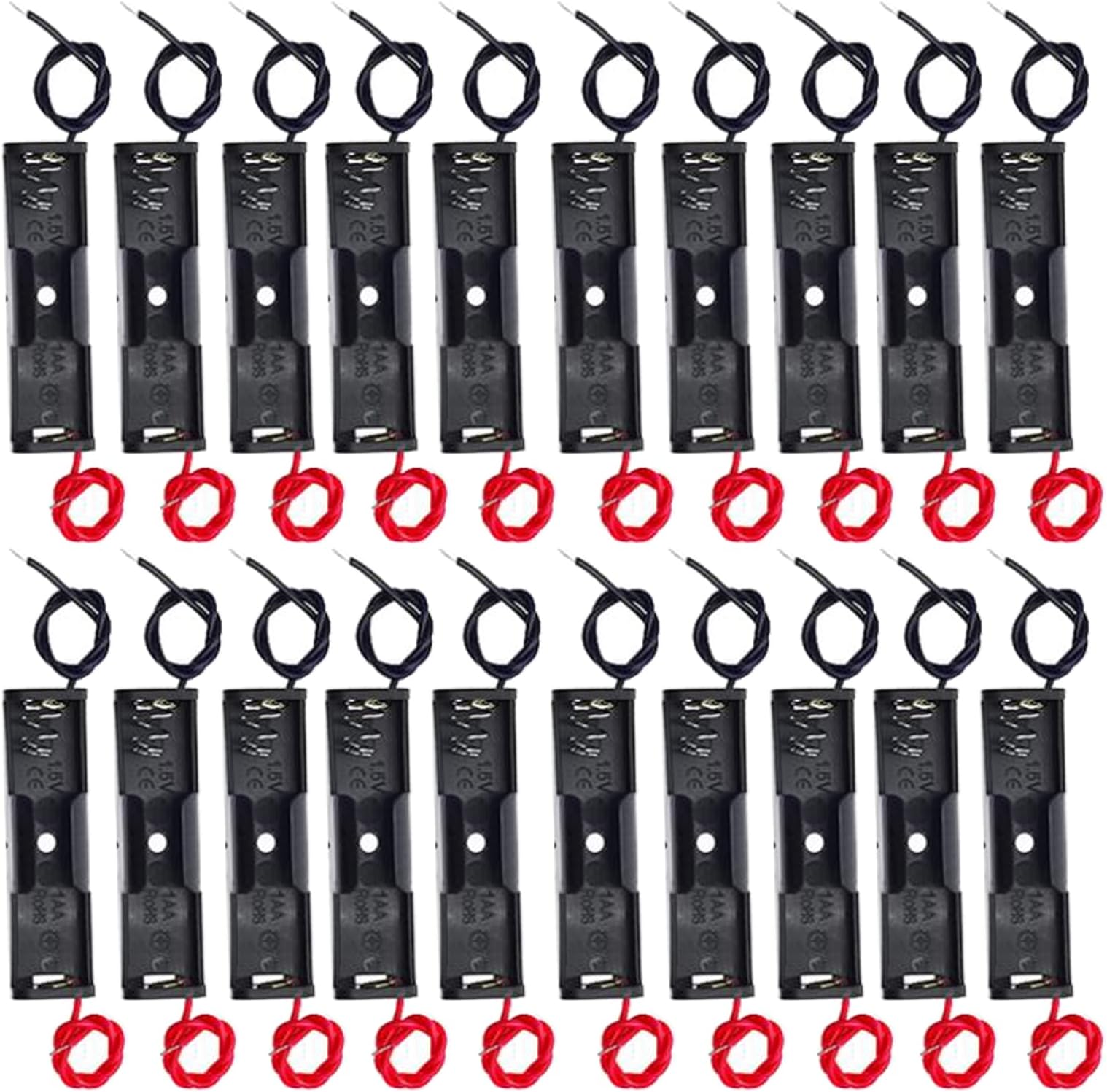 Amazon.com: Single 1 AA Battery Holder, 1 X 1.5V AA Battery Holder, AA ...