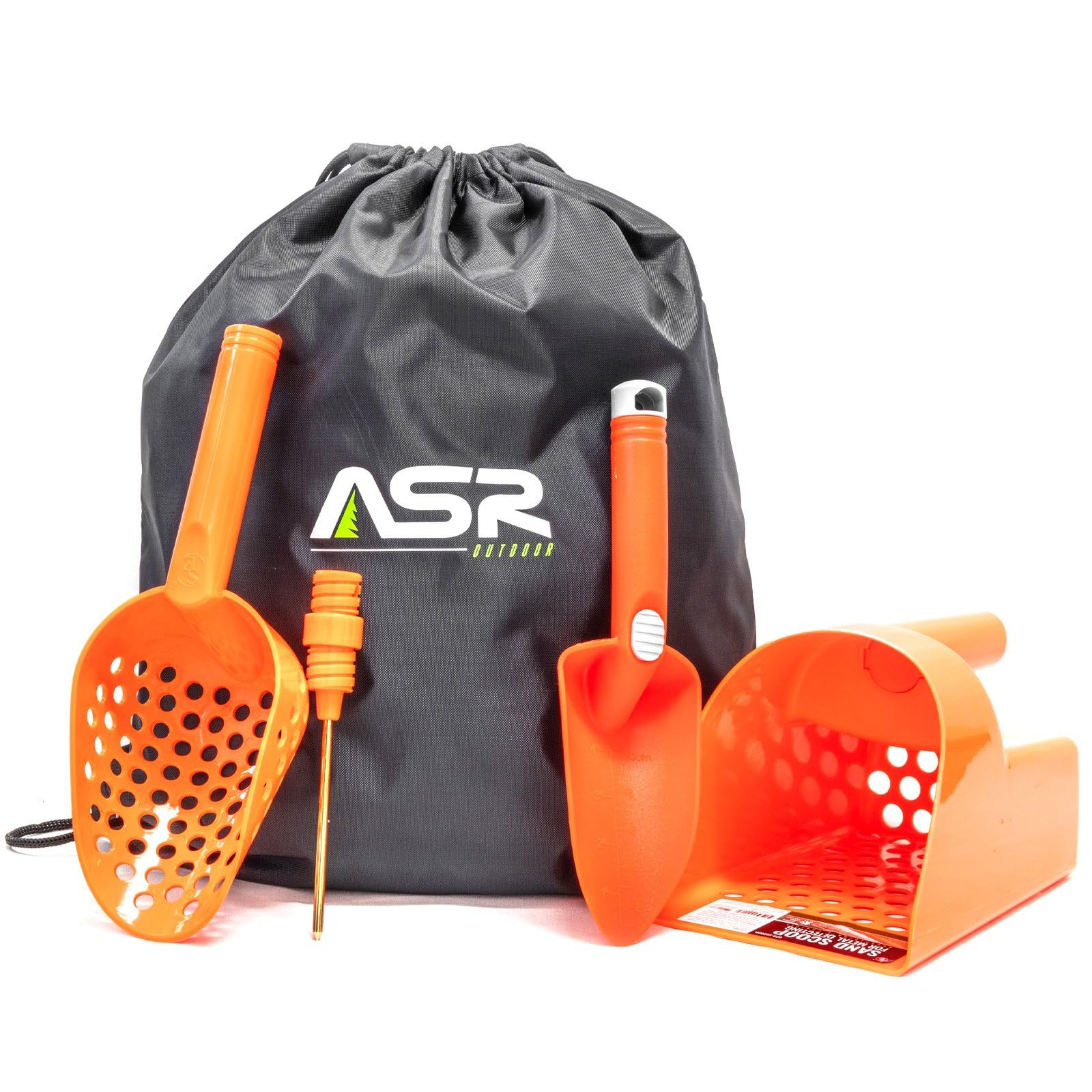 Snapklik.com : ASR Outdoor 5pc Orange Metal Detecting Tools Kit