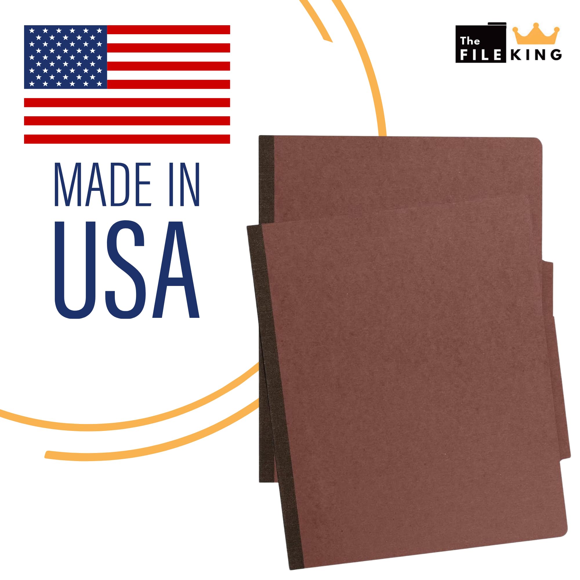 Blue Folders With Prongs The File King One Divider Brick Red Pressboard ...