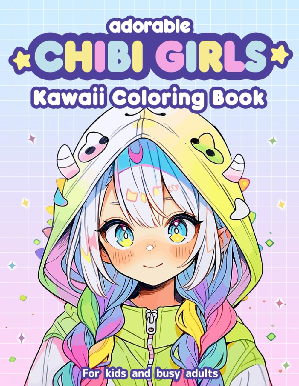 Adorable Chibi Girls Kawaii Coloring Book for Kids and Adults ...
