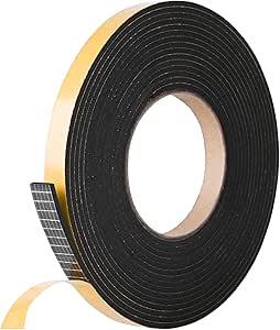 Amazon.com: Self Adhesive Foam Tape Weatherstrip 1/2in x 1/8in x 26Ft High Density Foam ...