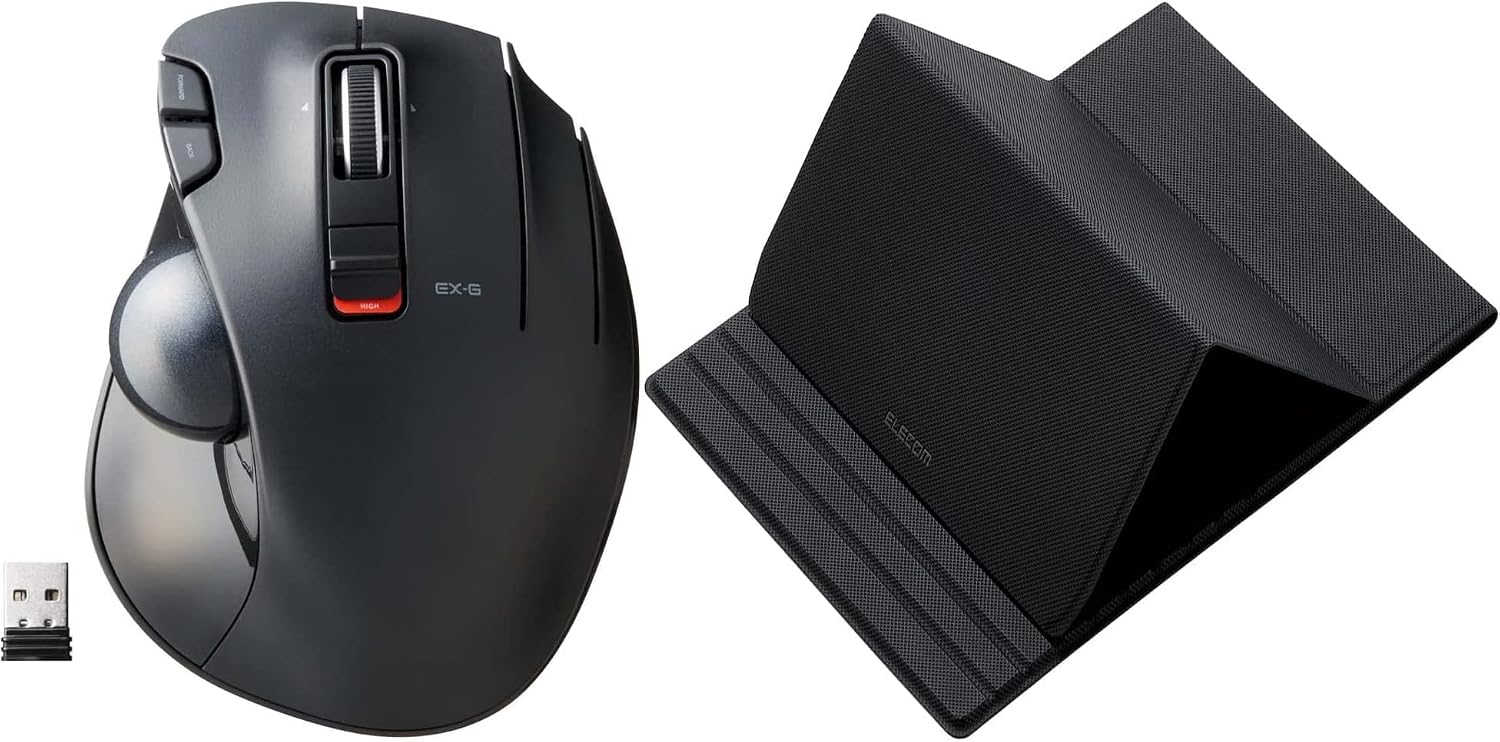 Amazon.com: ELECOM EX-G Trackball Mouse, 2.4GHz Wireless, Thumb Control ...