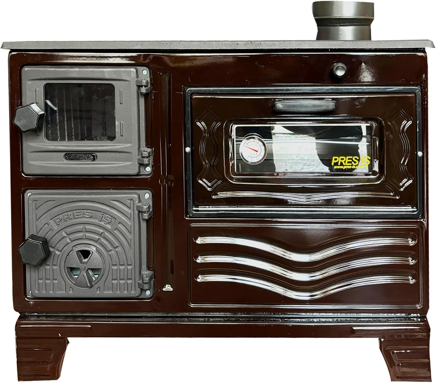 Cast Iron Wood Cook Stove with Oven | Wood Burning Range with ...