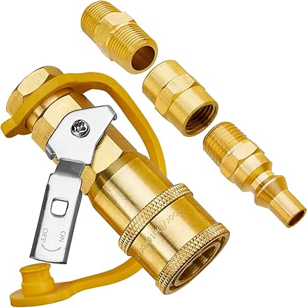 Amazon.com : Aulufft 1/4" RV Propane Quick Connect Adapter Fittings, 4 ...