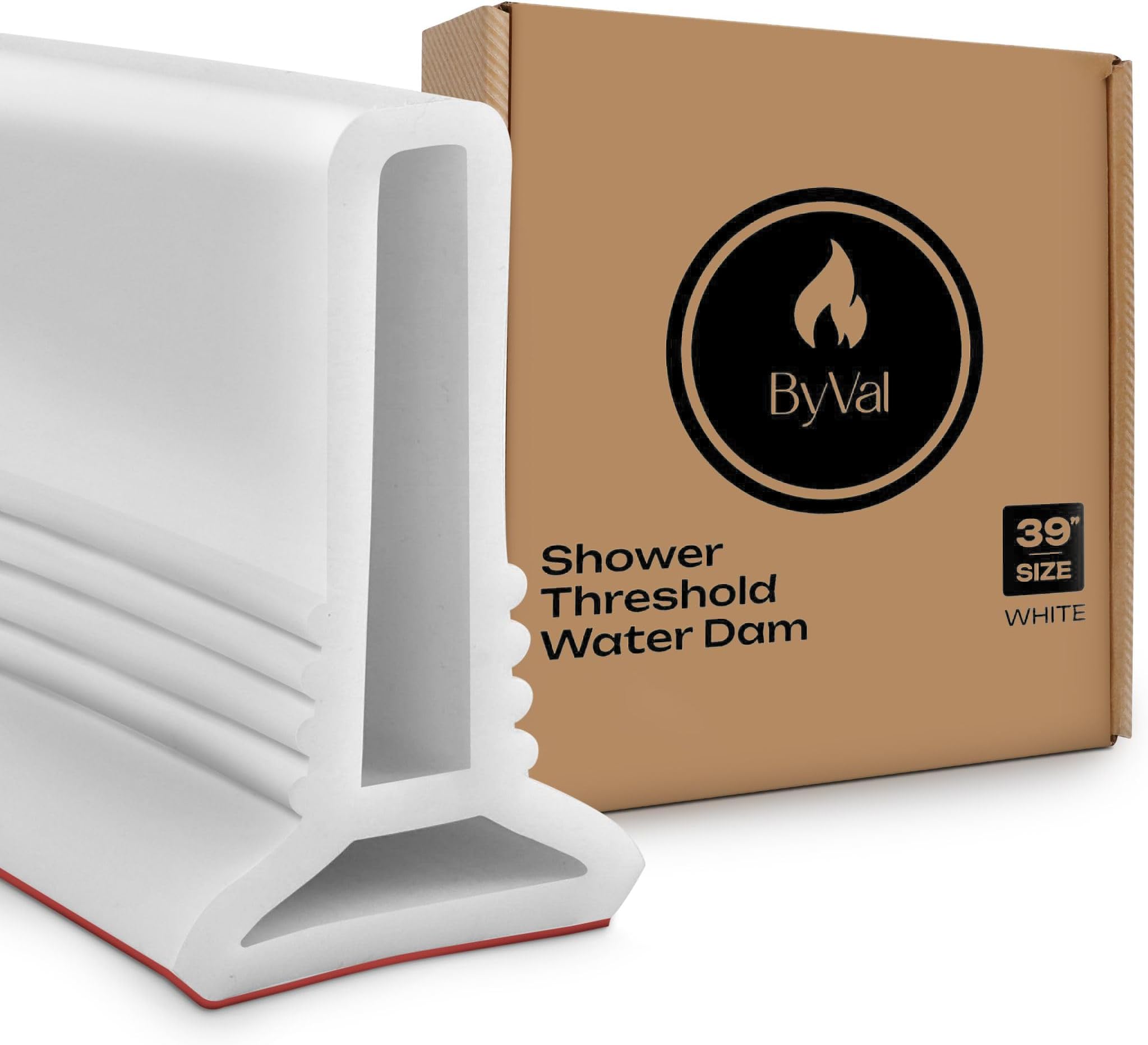 39" Collapsible Shower Threshold water dam - 2" Tall with Ultra Strong ...