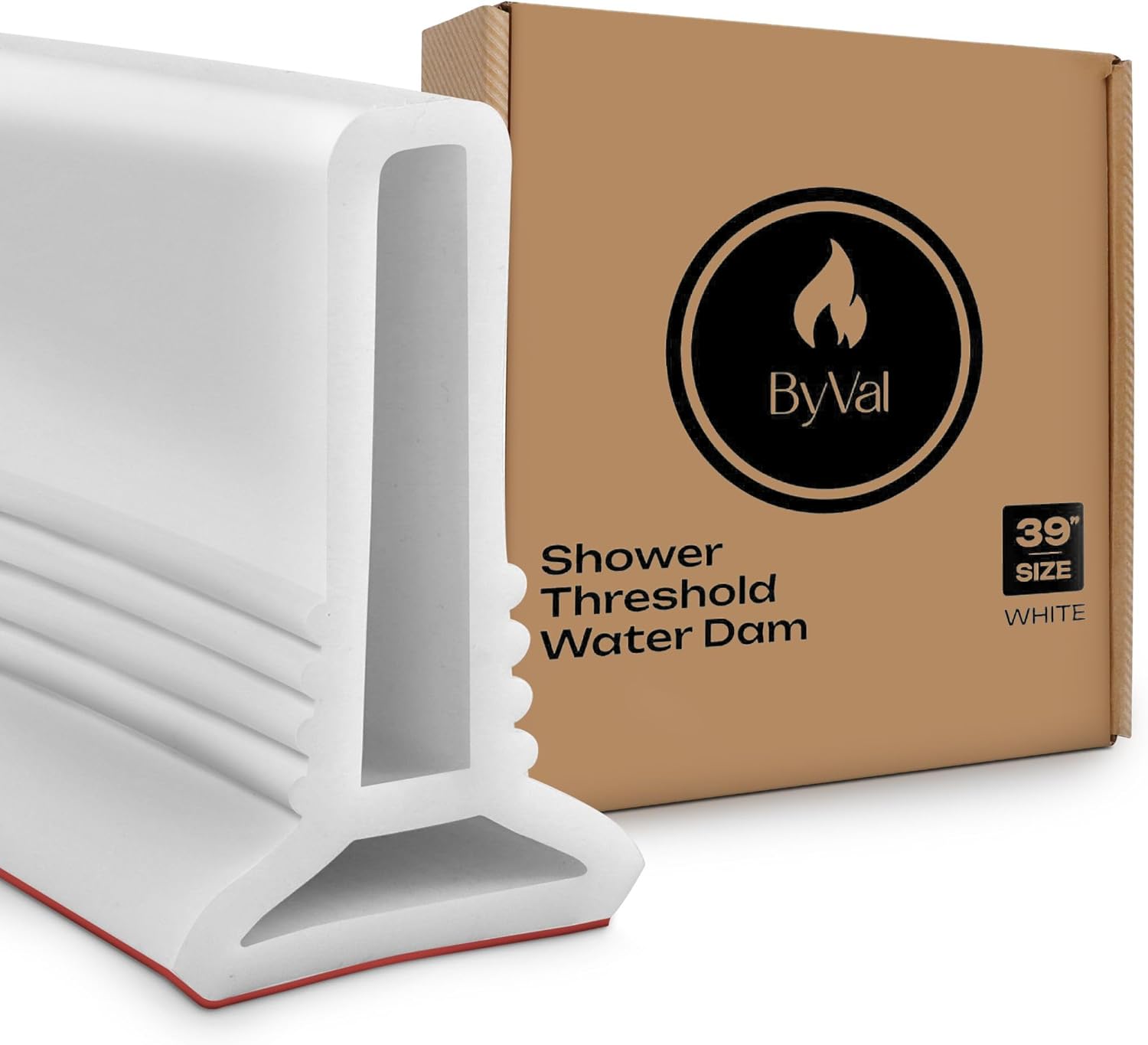 39" Collapsible Shower Threshold water dam - 2" Tall with Ultra Strong ...
