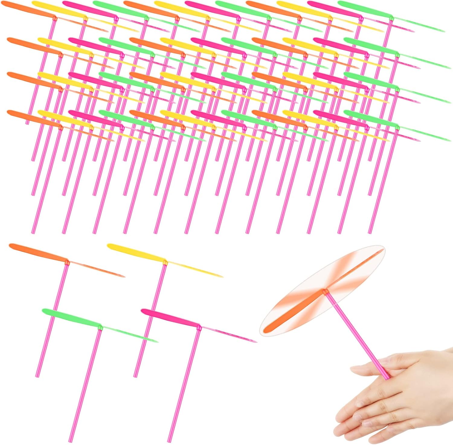 Amazon.com: 200 Pcs Hand Helicopter Flying Helicopter Toy Hand Rub ...