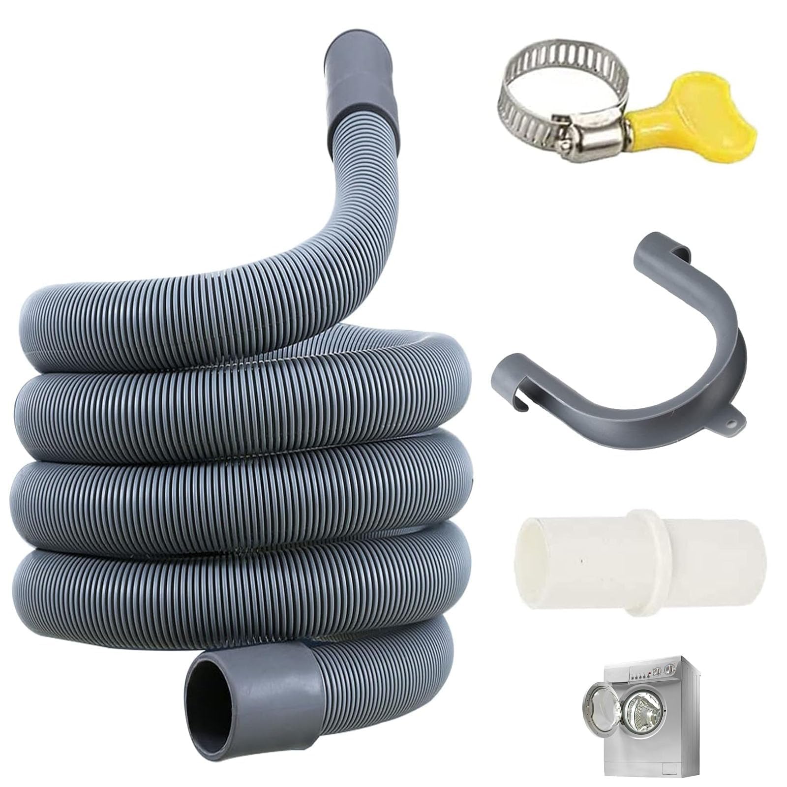 Buy 1m Washing Machine Drain Hose Adapter Kit Washing Machine Drain ...