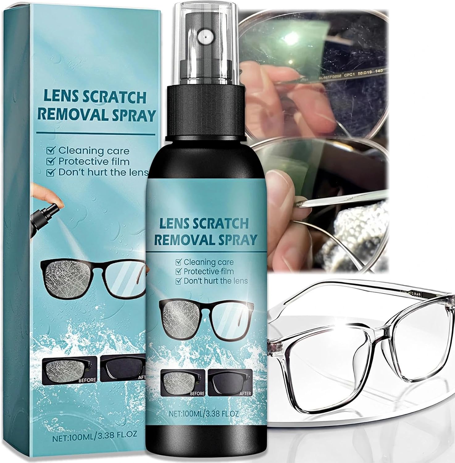 Eyeglass Lens Enhancer 100ml - Clears and Shields Eyeglass Lenses ...