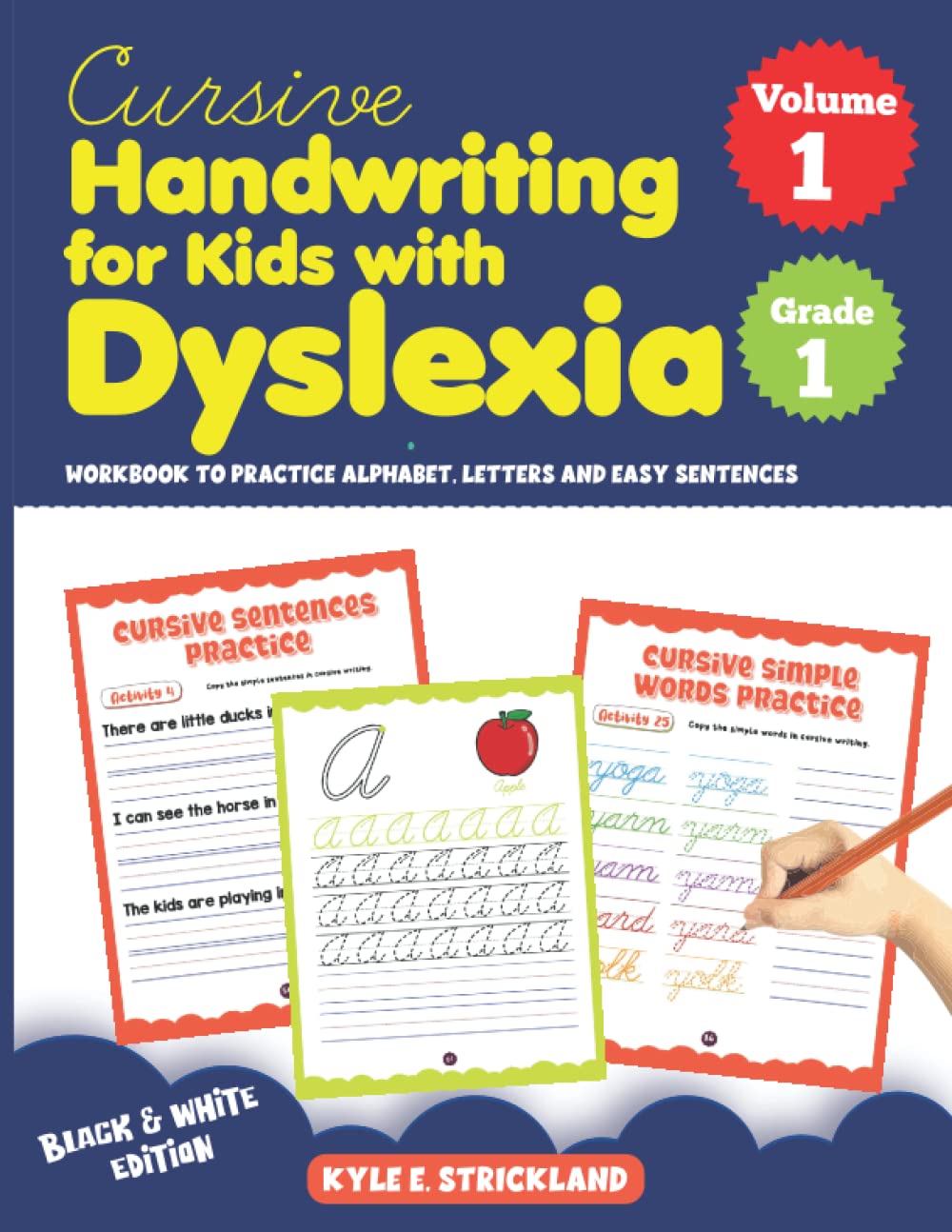 Cursive Handwriting for Kids with Dyslexia. Workbook to practice ...