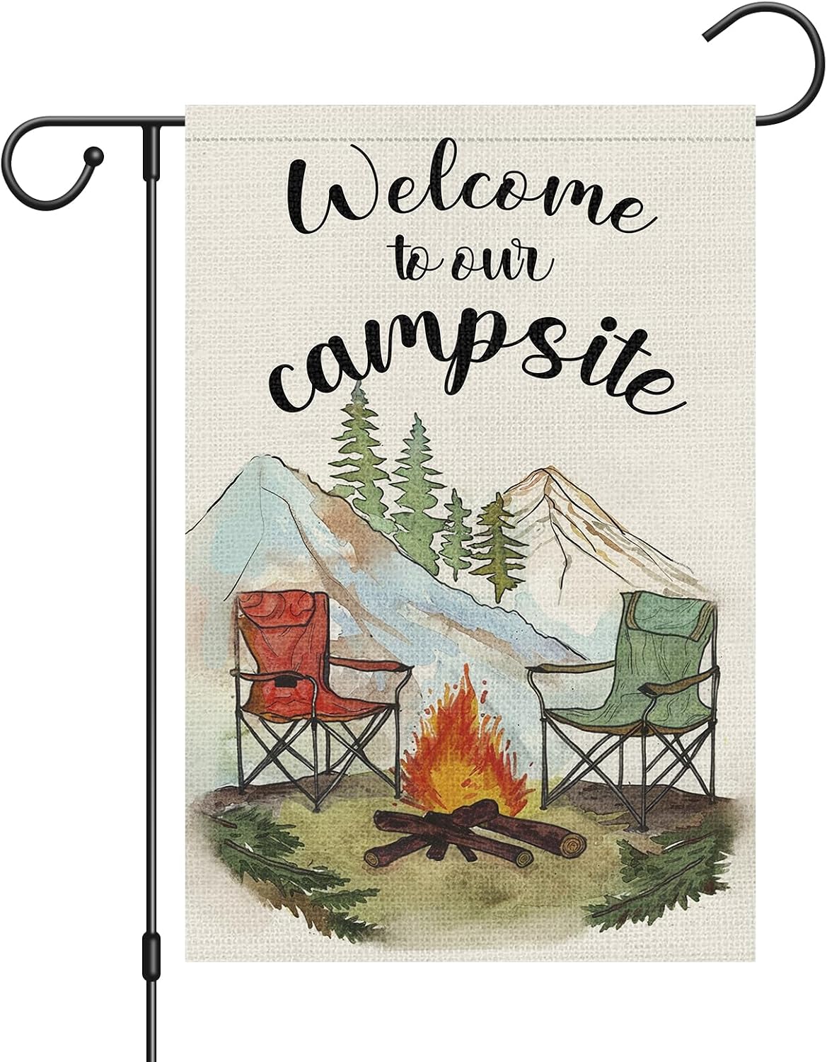 Amazon.com : Wodison Camping Garden Flag 12x18 Double Sided for Camper ...